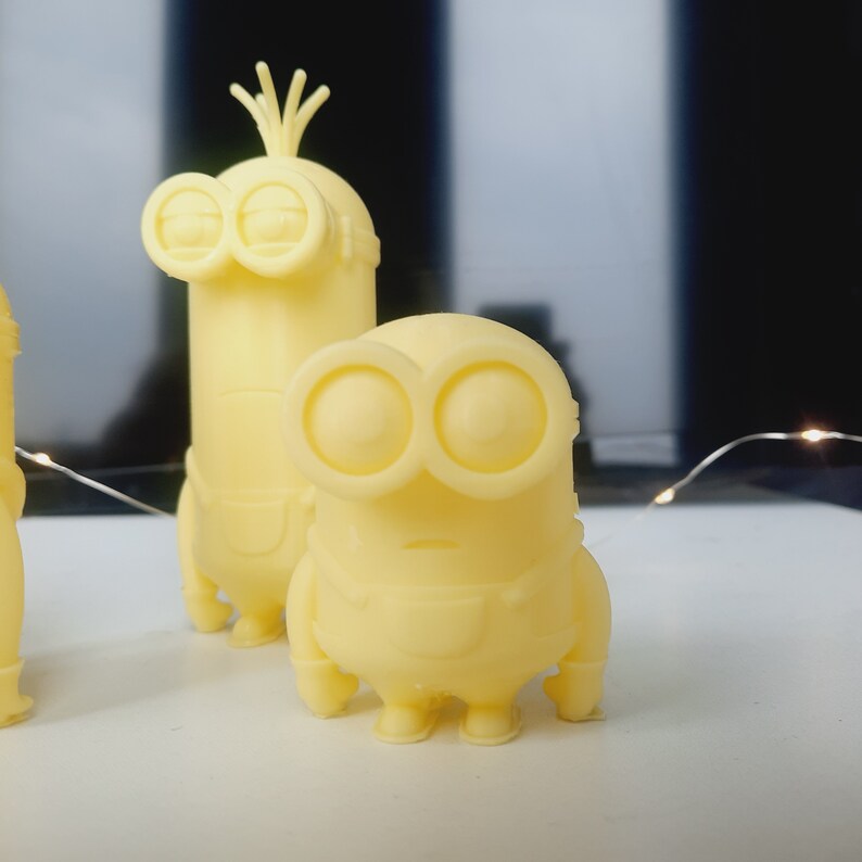 Set Of 3 3d Printed The Minions Figures Handcrafted Statues
