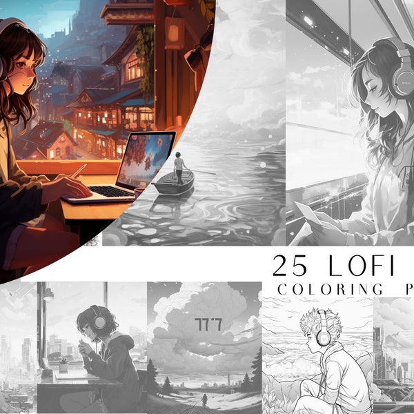 Lofi Coloring Book - Etsy
