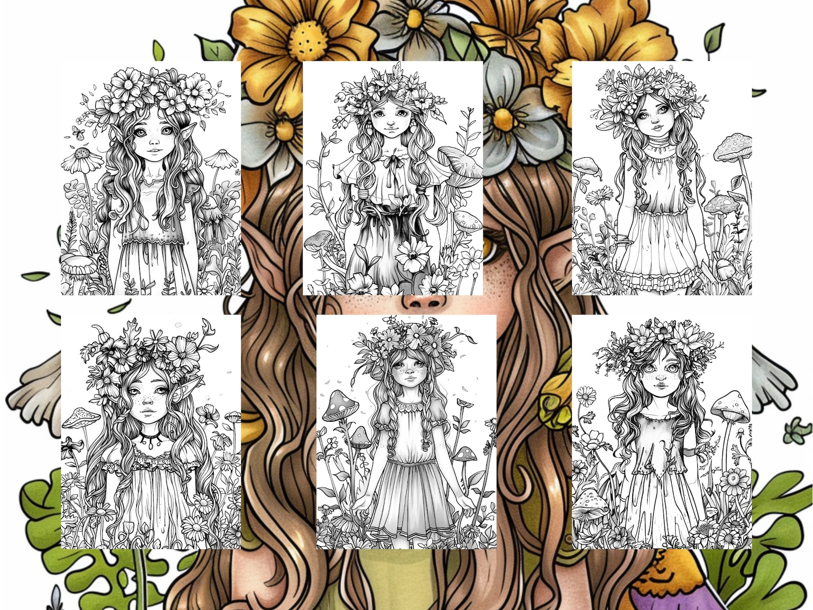 50 Little Fey Girl Coloring Pages - Adult and Kids Coloring Book ...