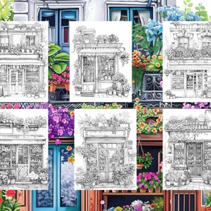 25 Flower Storefront Coloring Pages - Adult and Kids Coloring Book ...