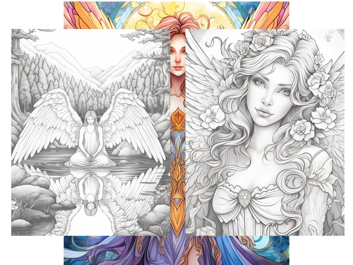 25 Heavenly Angel Coloring Pages - Adult and Kids Coloring Book ...