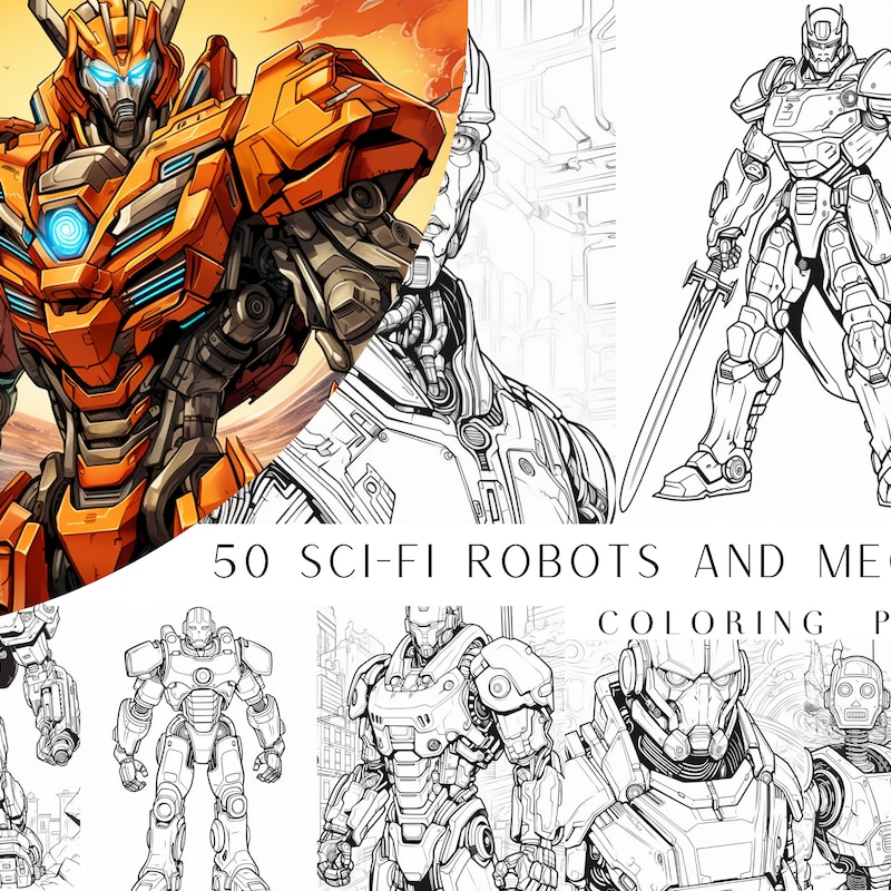 Cozy Robot Coloring Book - Etsy
