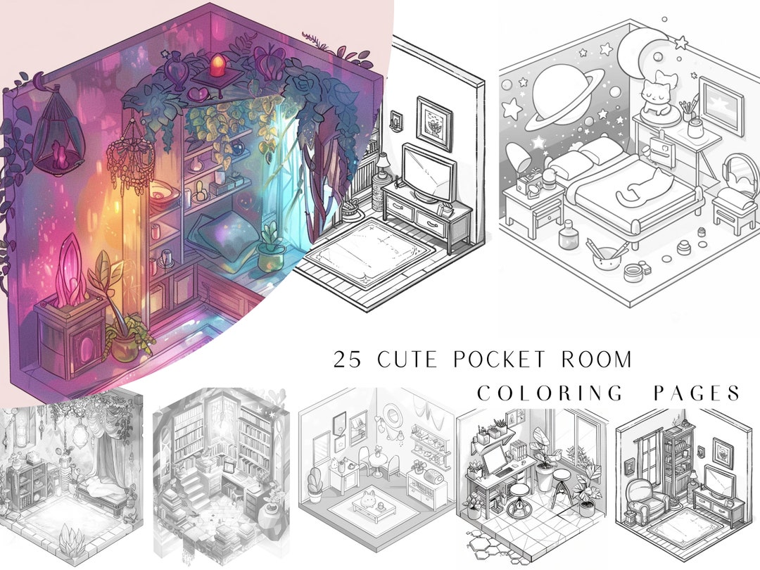 25 Cute Pocket Room Coloring Pages - Adults and Kids Coloring Book ...