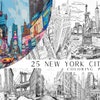 20 NYC Coloring Pages | Printable New York City Art | NYC Landmarks ...