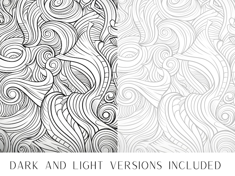 50 Pattern Swirls and Squiggles Coloring Pages Adults Coloring Book ...