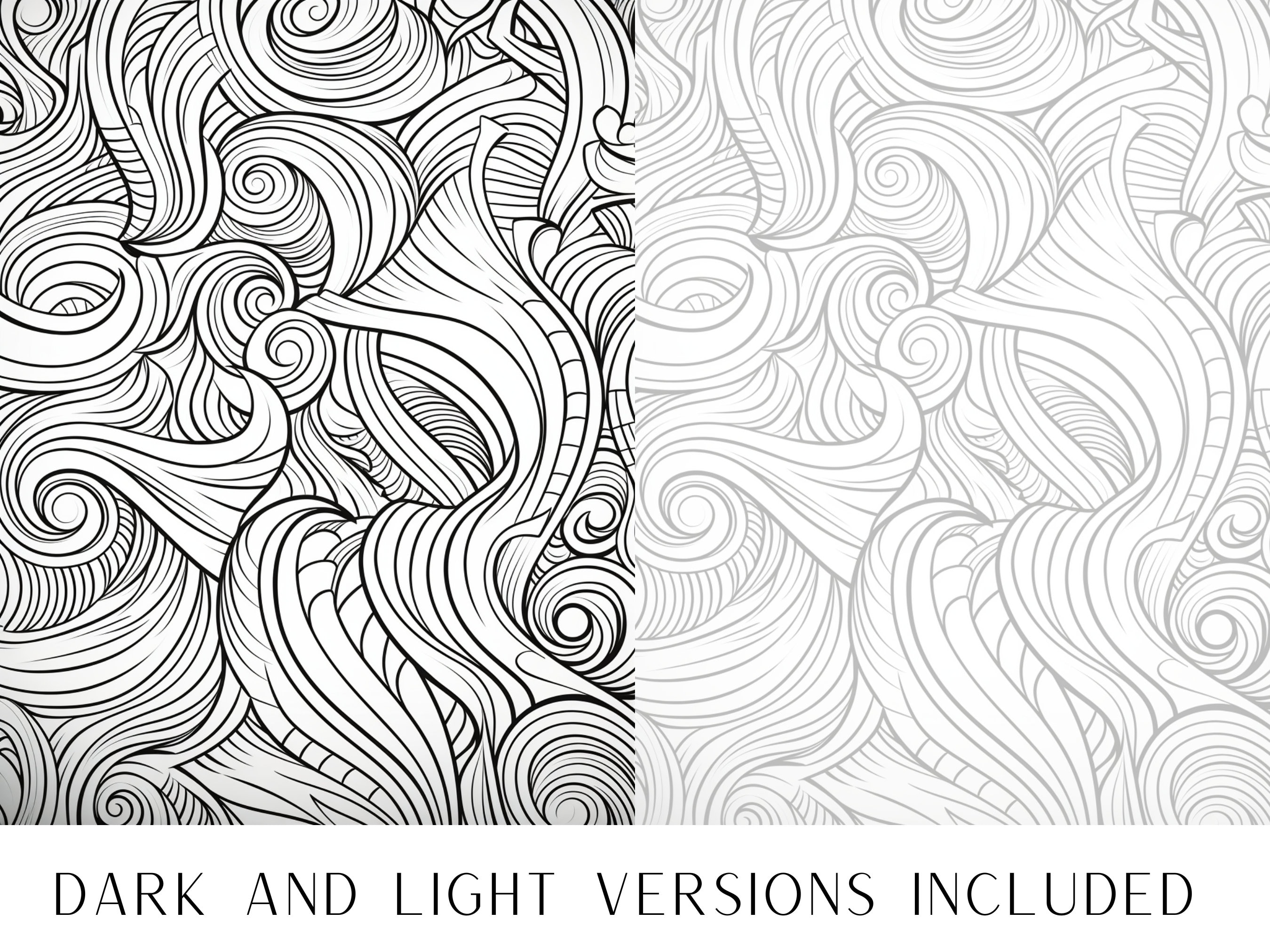 50 Pattern Swirls and Squiggles Coloring Pages Adults Coloring Book ...