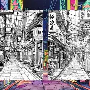 25 Tokyo City Coloring Pages - Adult and Kids Coloring Book, Realism ...