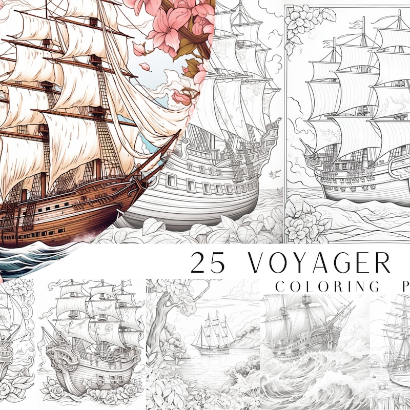Nautical Coloring Sheets - Etsy UK