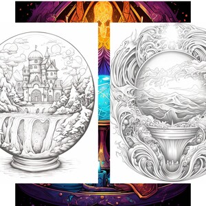 50 Magic Crystal Ball Coloring Pages - Adult and Kids Coloring Book ...