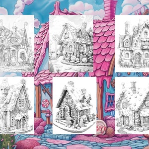 25 Cute Candy House Coloring Pages - Adult and Kids Coloring Book ...