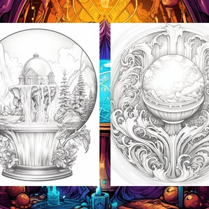 50 Magic Crystal Ball Coloring Pages - Adult and Kids Coloring Book ...
