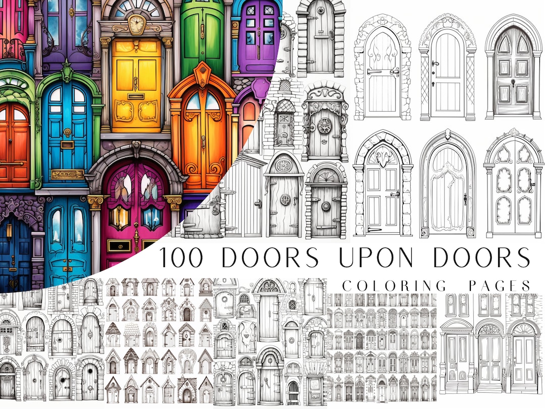 100 Doors Upon Doors Coloring Pages - Adult and Kids Coloring Book ...