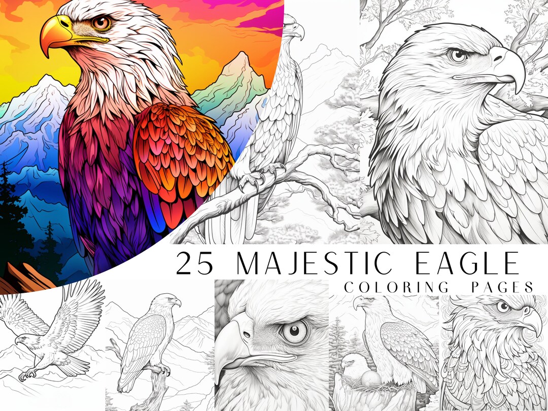 25 Majestic Eagle Coloring Pages - Adults and Kids Coloring Book ...