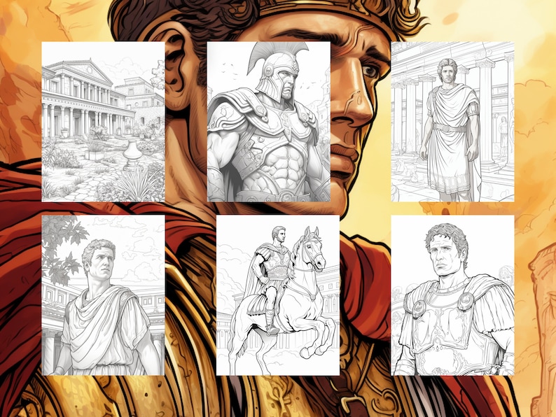 50 Ancient Rome Coloring Pages Adult and Kids Coloring Book, History ...