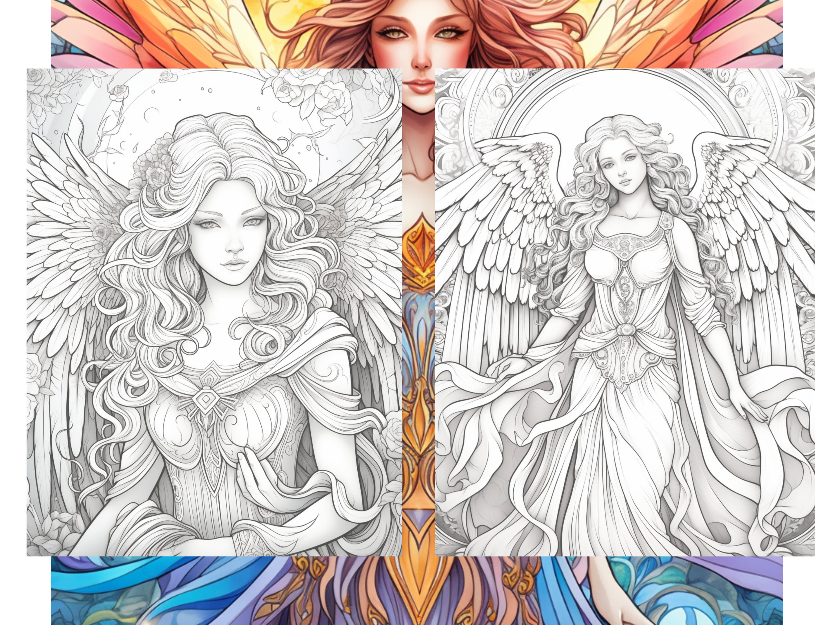 25 Heavenly Angel Coloring Pages - Adult and Kids Coloring Book ...