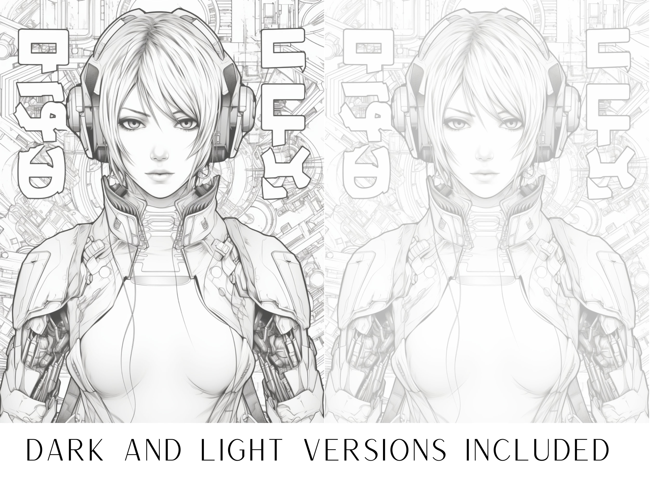 25 Cyberpunk Magazine Girl Coloring Pages - Adult Coloring Book ...