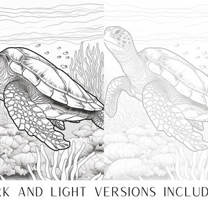 50 Sea Creature Coloring Pages - Adult and Kids Coloring Book, Ocean ...