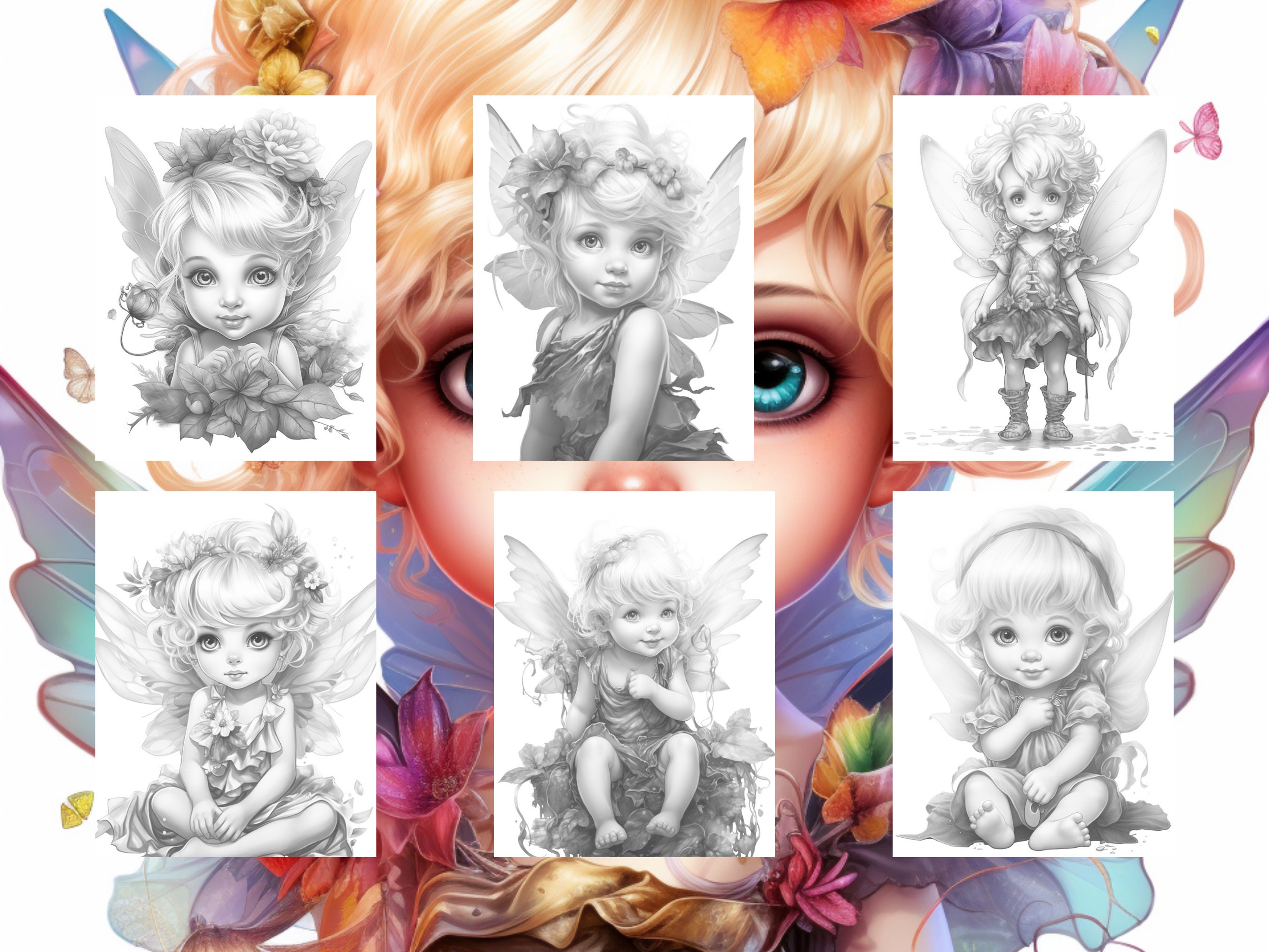 25 Adorable Baby Fairy Coloring Pages - Adult and Kids Coloring Book ...