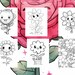 25 Cute Kawaii Flower Coloring Pages - Adult and Kids Coloring Book ...