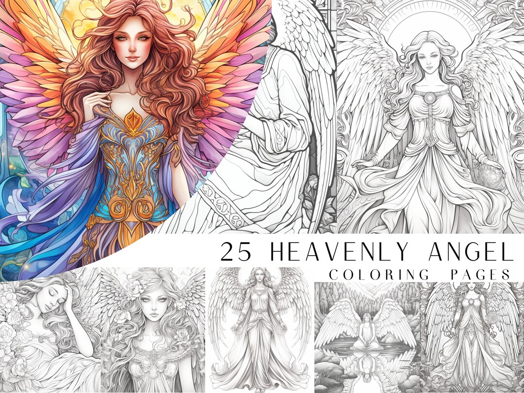 25 Heavenly Angel Coloring Pages - Adult and Kids Coloring Book ...
