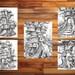 100 Enchanted Treehouse Coloring Book - Adult Coloring Pages, Grayscale ...