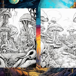 100 Sci-fi Theme Coloring Pages - Kids and Adult Coloring Book ...