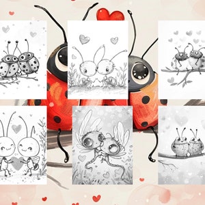 25 Cute Love Bug Coloring Pages - Adults and Kids Coloring Book ...