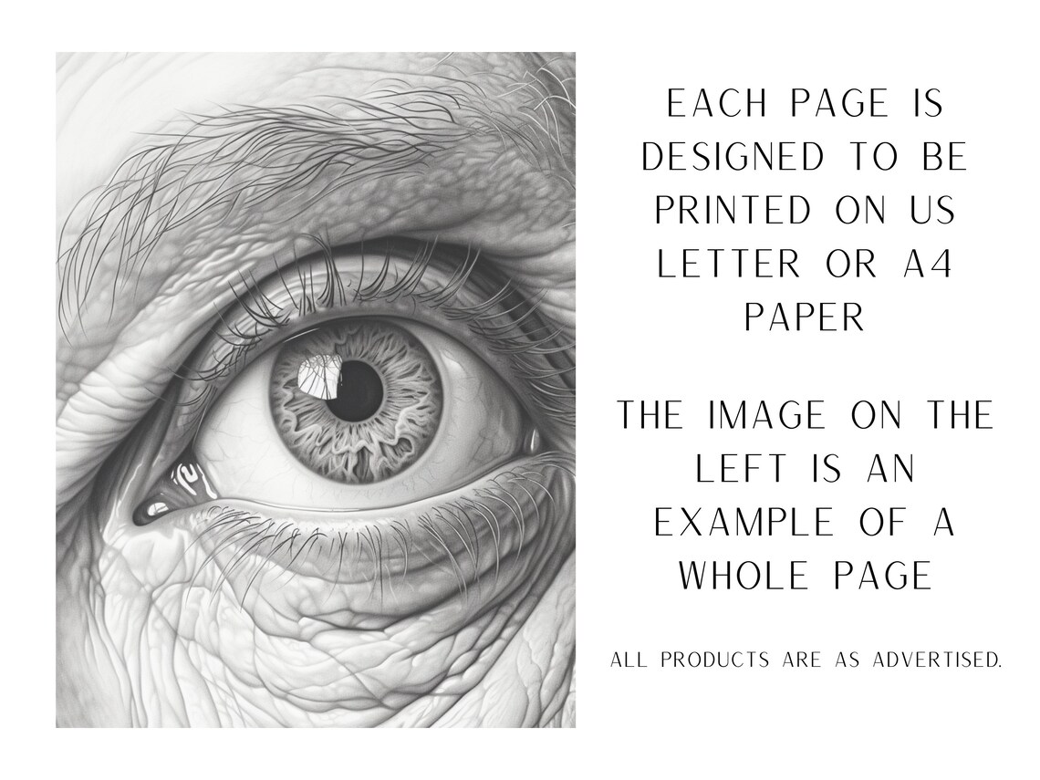 25 Realistic Human Eye Coloring Pages Adult and Kids Coloring Book ...