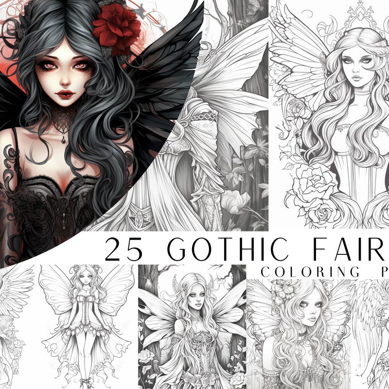 Colouring Book Gothic - Etsy