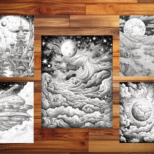 25 Space Adventure Coloring Pages - Kids and Adult Coloring Book ...