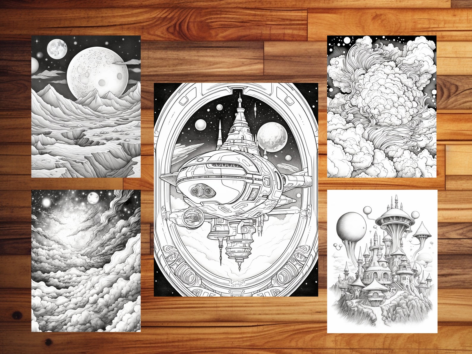 25 Space Adventure Coloring Pages - Kids and Adult Coloring Book ...