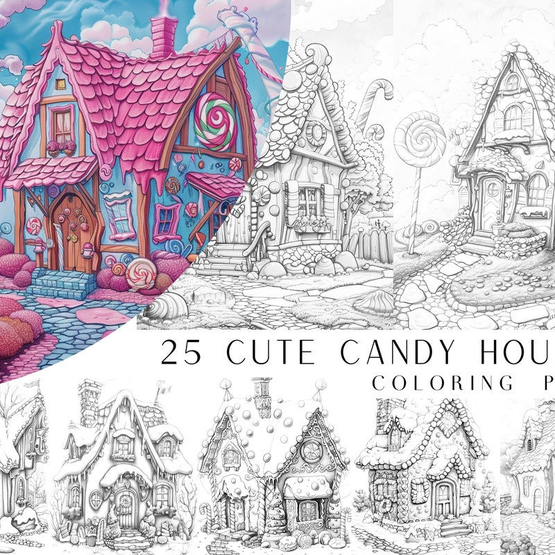Coloring Pages of House - Etsy UK