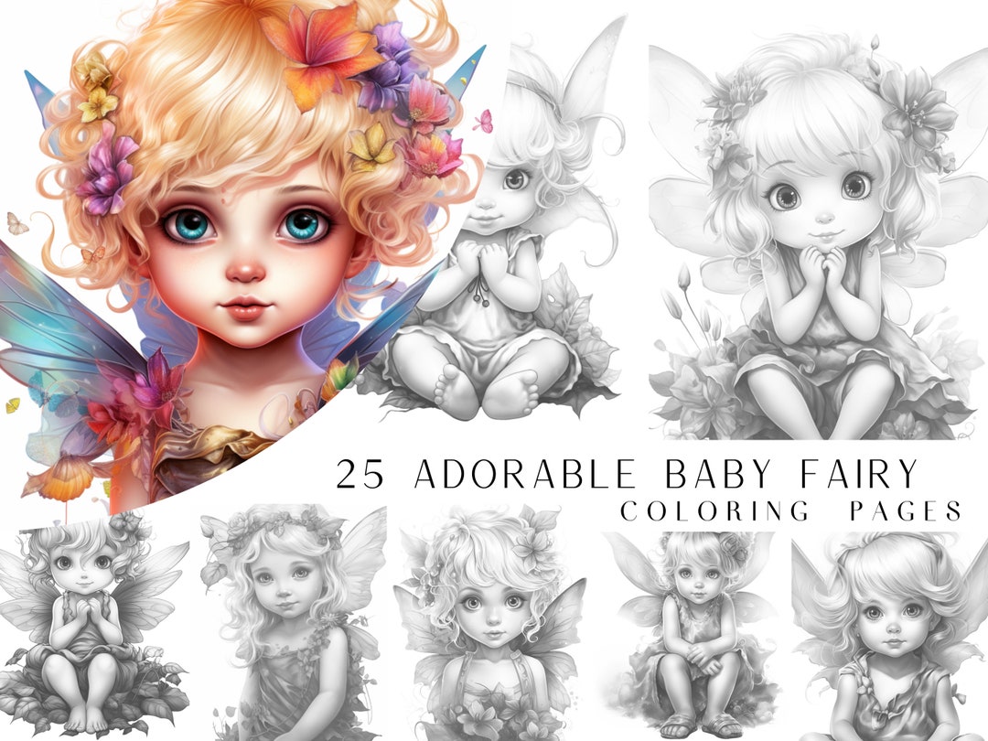 25 Adorable Baby Fairy Coloring Pages - Adult and Kids Coloring Book ...