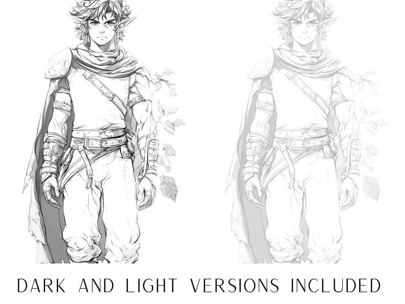 50 Fantasy Anime Elf Coloring Pages - Adult and Kids Coloring Book ...