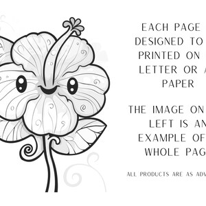 25 Cute Kawaii Flower Coloring Pages - Adult and Kids Coloring Book ...
