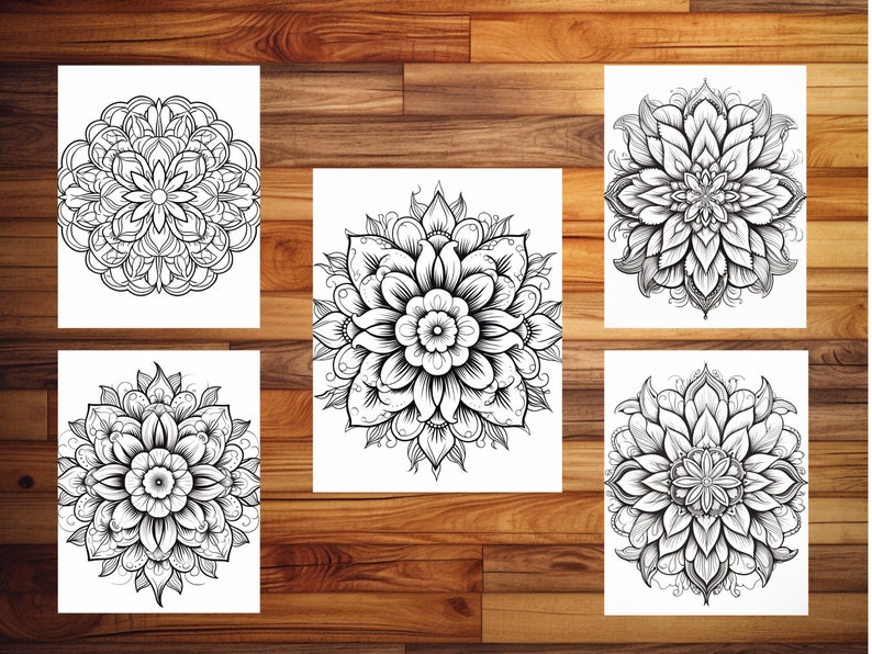 100 Mandala Coloring Pages Intricate Mandala Patterns Adult - Etsy