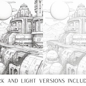 100 Sci-fi Theme Coloring Pages - Kids and Adult Coloring Book ...