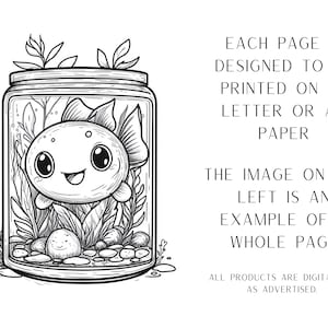50 Kawaii Fish Tank Coloring Pages - Adult and Kids Coloring Book ...