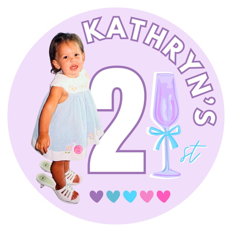 Custom 21st Birthday Stickers Design & Printed Sticker Sheets for 21st ...