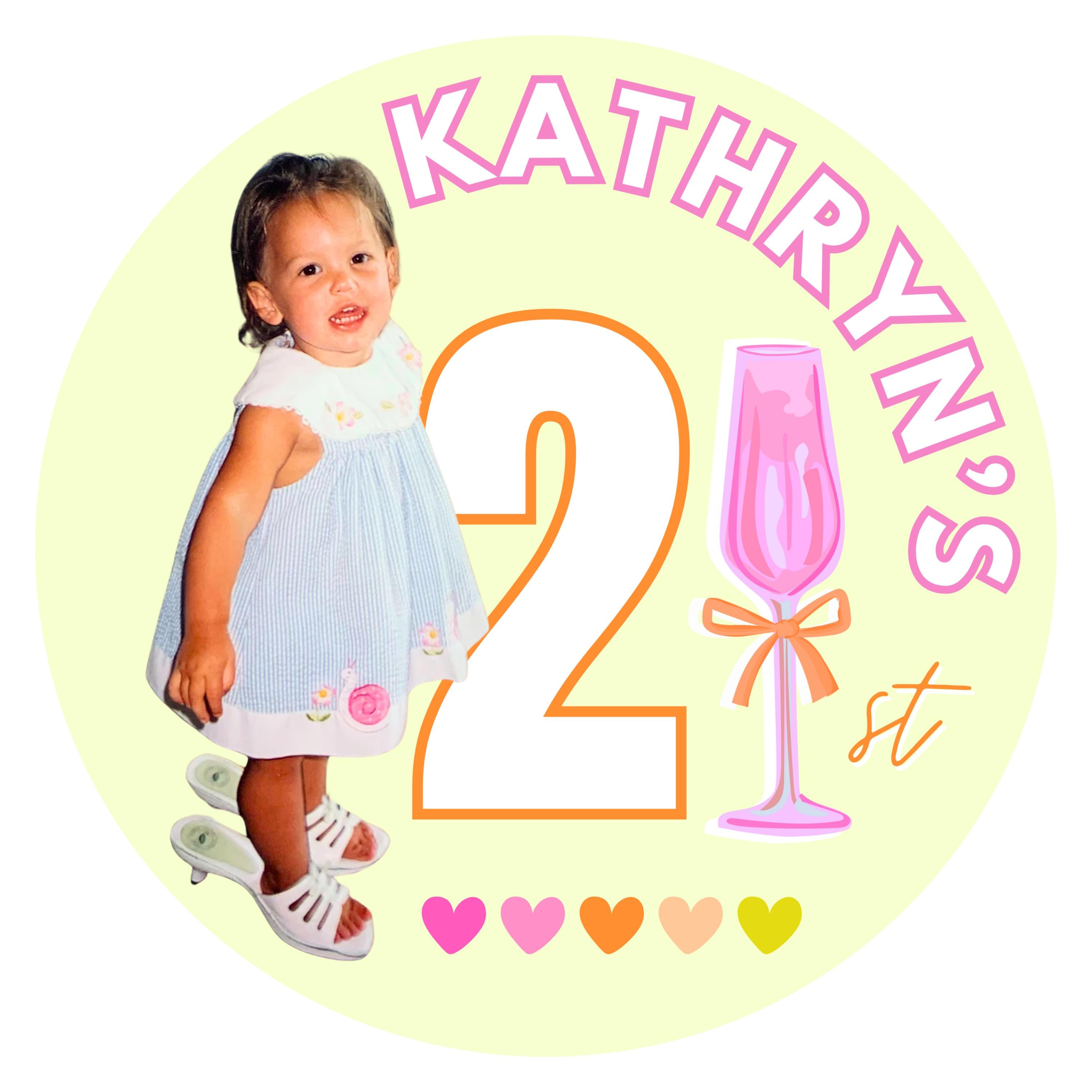 Custom 21st Birthday Stickers Design & Printed Sticker Sheets for 21st ...