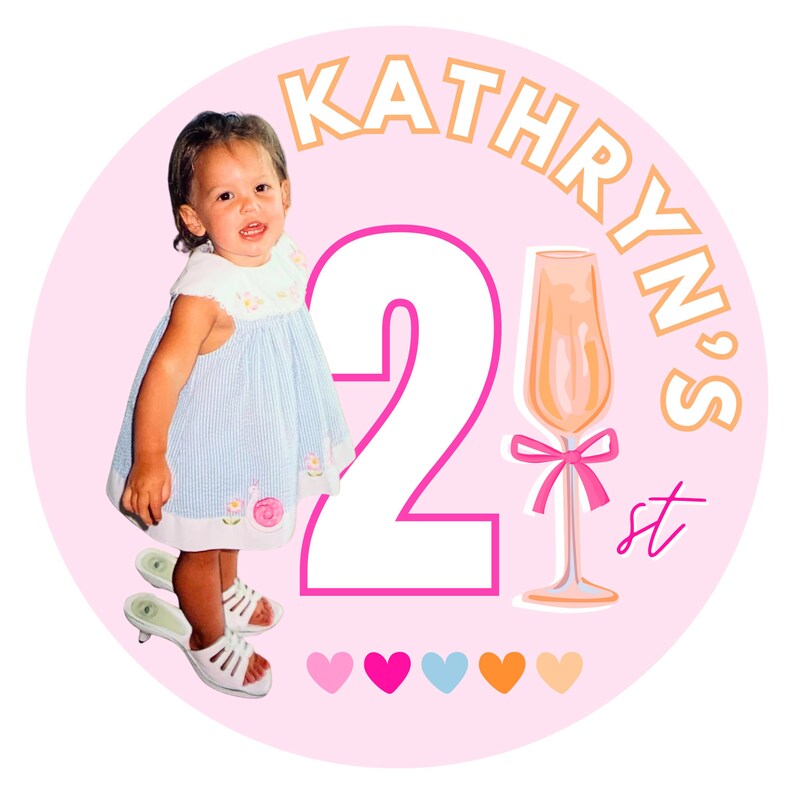 Custom 21st Birthday Stickers Design & Printed Sticker Sheets for 21st ...