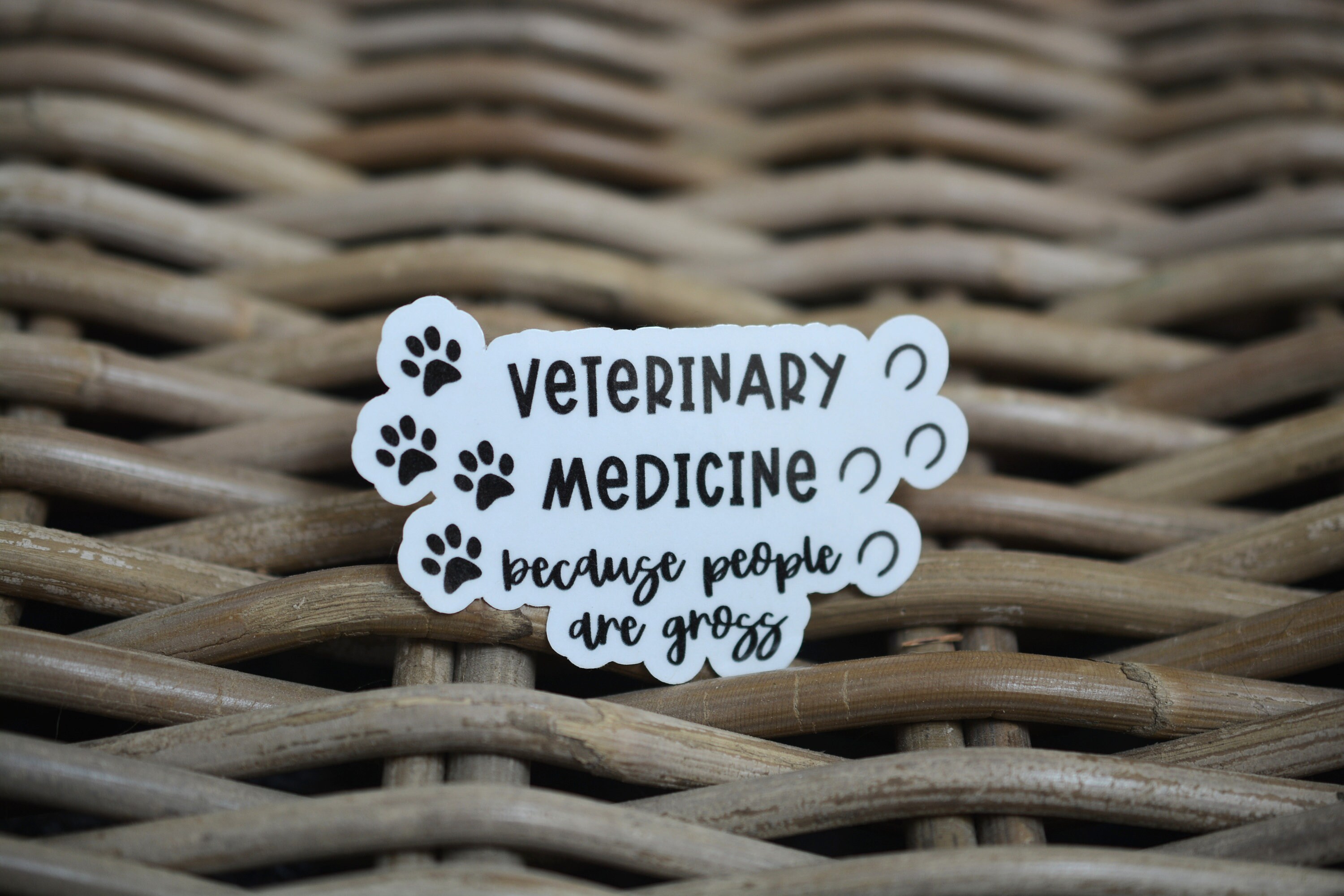 Veterinary Medicine Because People Are Gross Sticker - Etsy