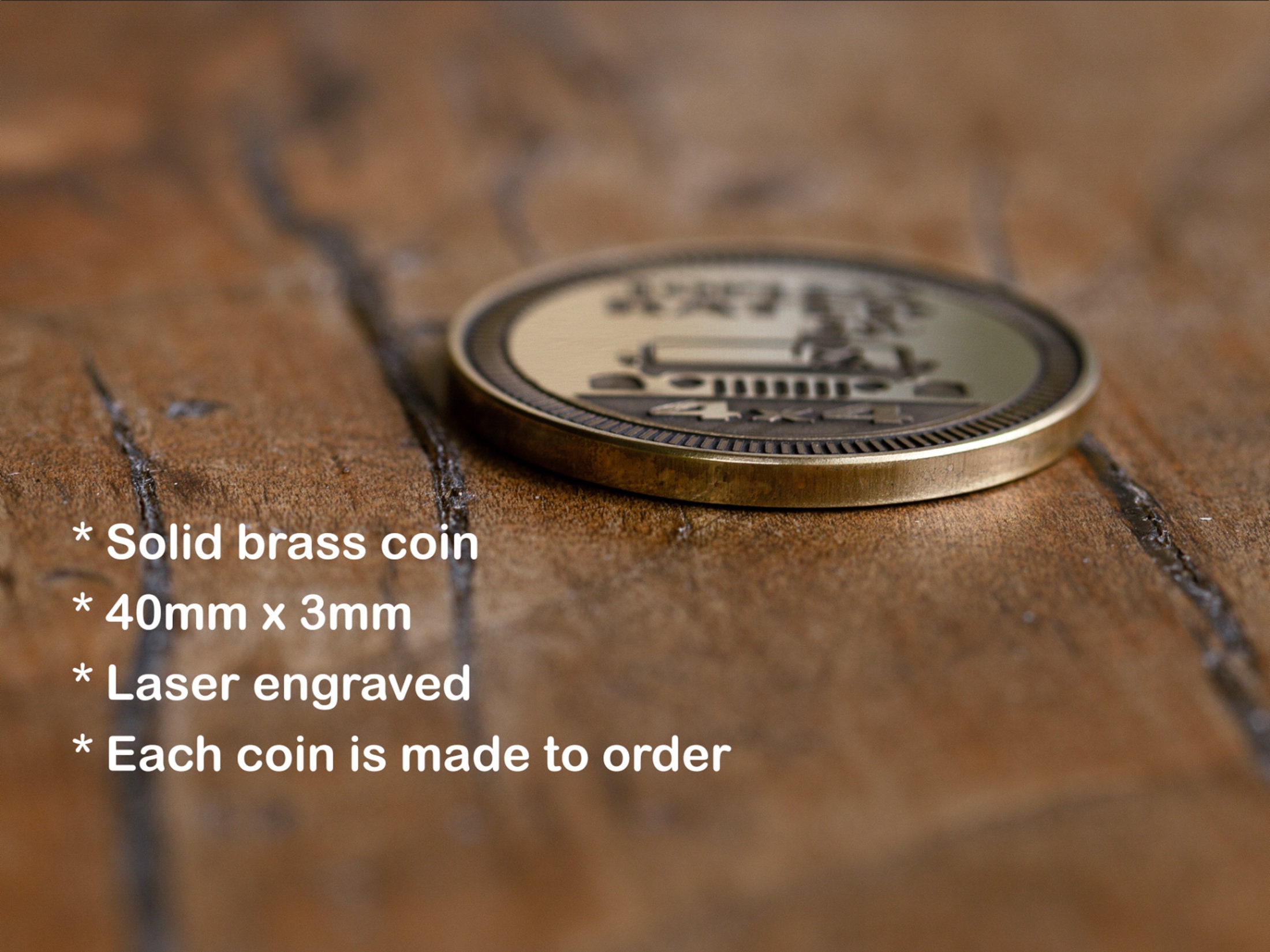 Topless Rated Brass Challenge Coin Go Topless Coin Offroad 4x4 Rated ...