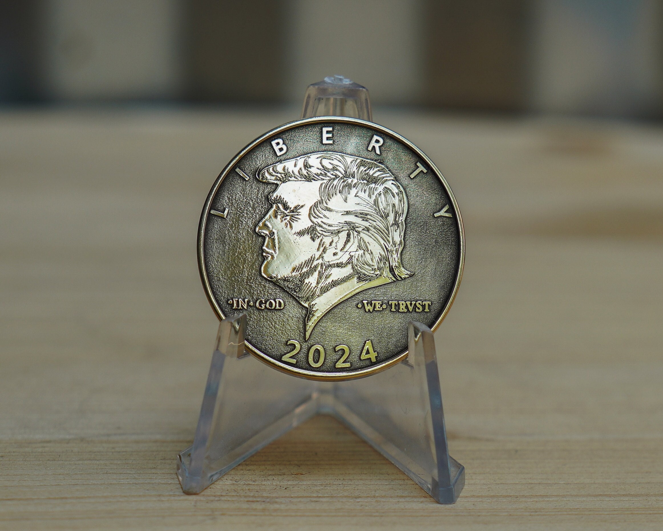 Trump 2024 Challenge Coin President Donald Trump Coin Fight Trump Merch ...