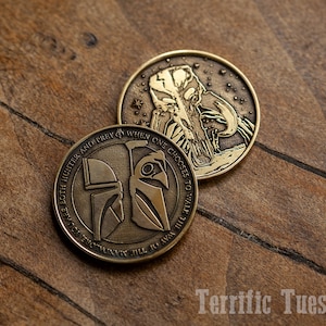 Mandalorian Challenge Coin Din Djarin Bo-katan Helmet Coin Mythosaur ...