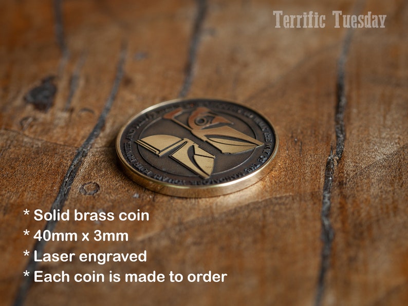 Mandalorian Challenge Coin Din Djarin Bo-katan Helmet Coin Mythosaur ...