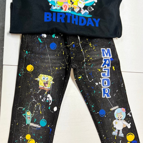 Spongebob Birthday Outfit for Boys - Etsy