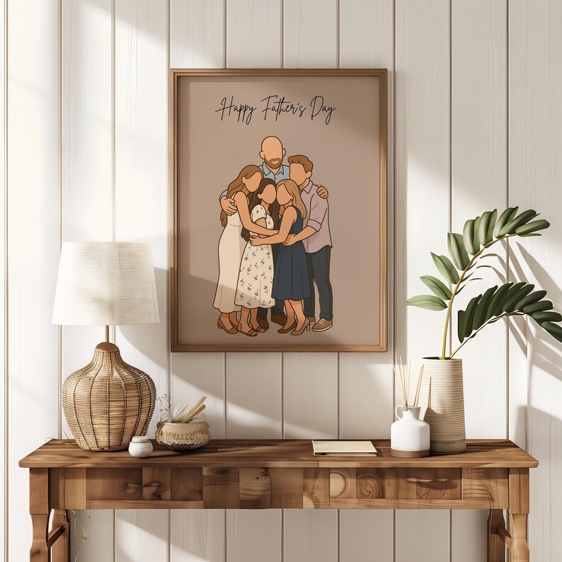 Custom Fathers Day Faceless Portraits| Custom Fathers Day Gifts| Unique ...