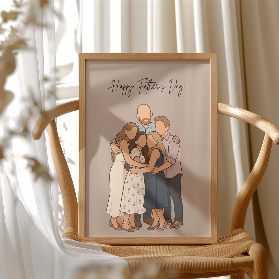 Custom Fathers Day Faceless Portraits| Custom Fathers Day Gifts| Unique ...