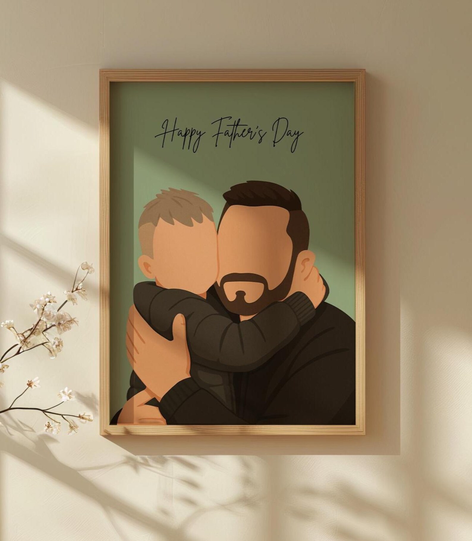 Custom Fathers Day Faceless Portraits| Custom Fathers Day Gifts| Unique ...